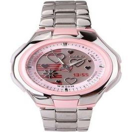 Casio Poptone Pink Dial with Silver Bracelet Women's Watch The Legend Group