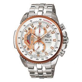 Casio Edifice Silver & Copper Colour Dial with Grey Bracelet Men's ...